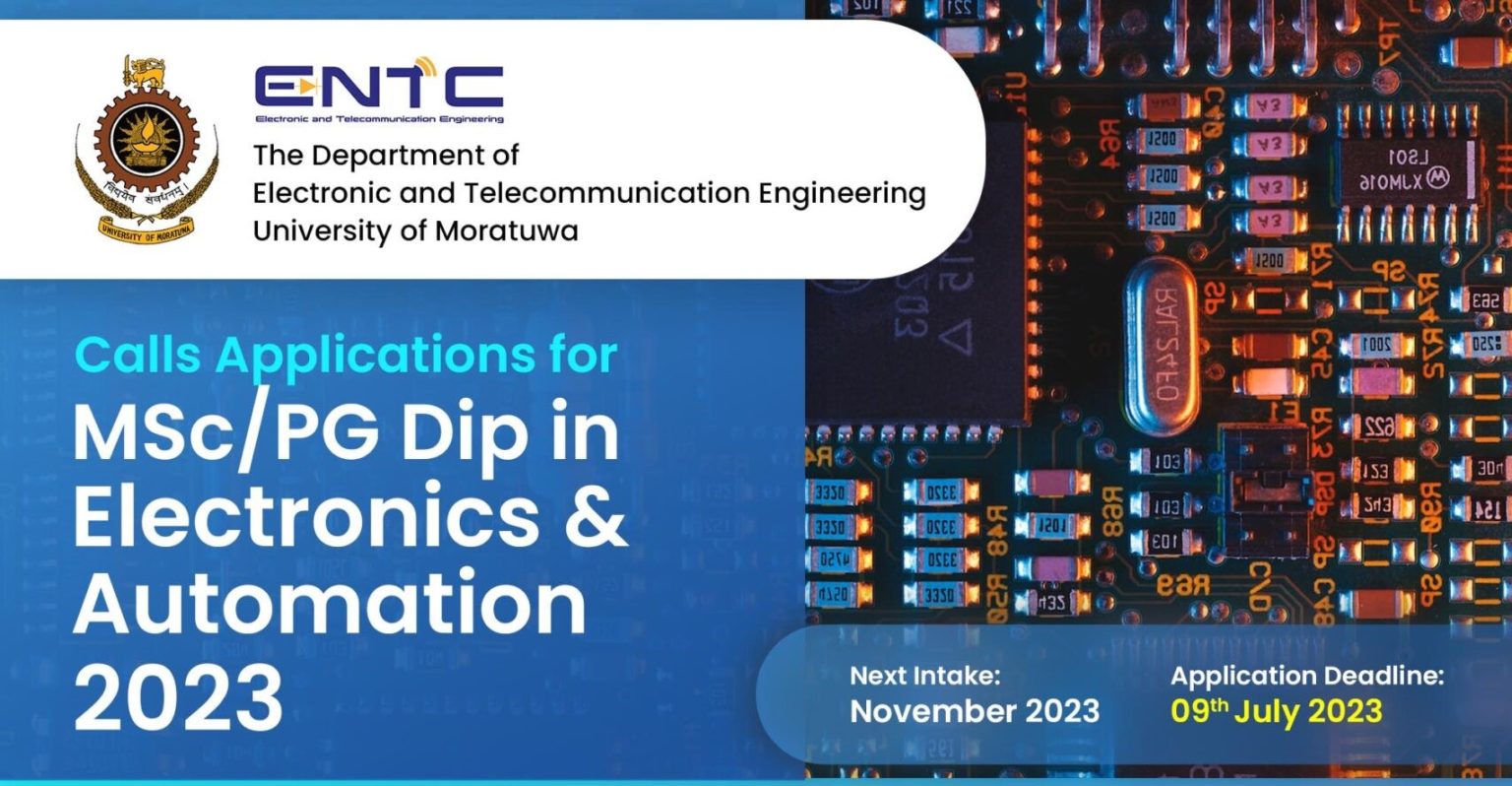 MSc/PG Diploma in Electronics and Automation at University of Moratuwa - Academia | Agaram.LK