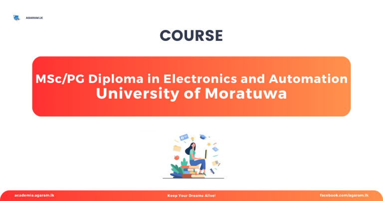 MSc/PG Diploma in Electronics and Automation - Academia | Agaram.LK